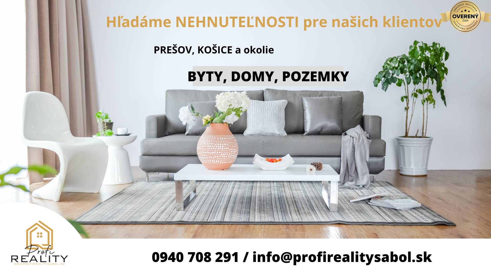 Máte na PREDAJ nehnuteľnosť v Prešove, Košiciach či okolí? Máme kupcu ...